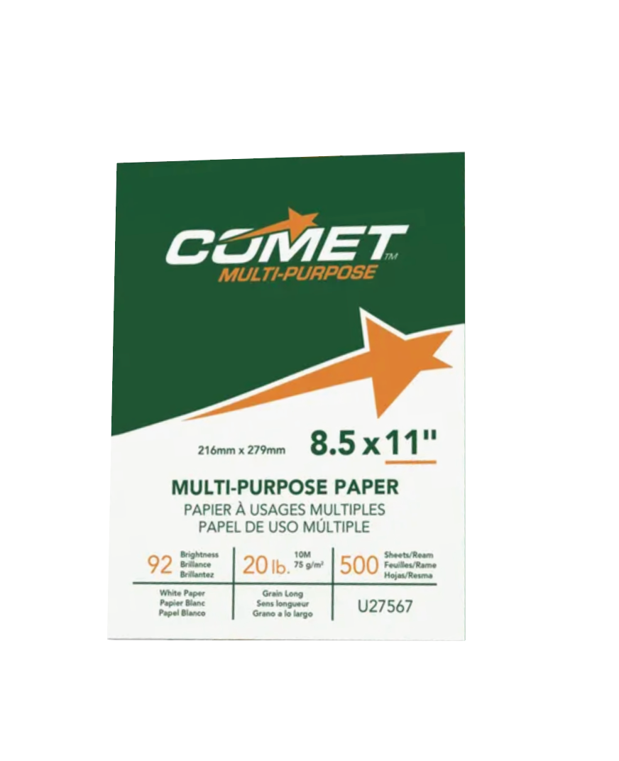 Comet Multi-Purpose Copy Paper, 8-1/2 x 11 inches, Case of 10 Reams ...