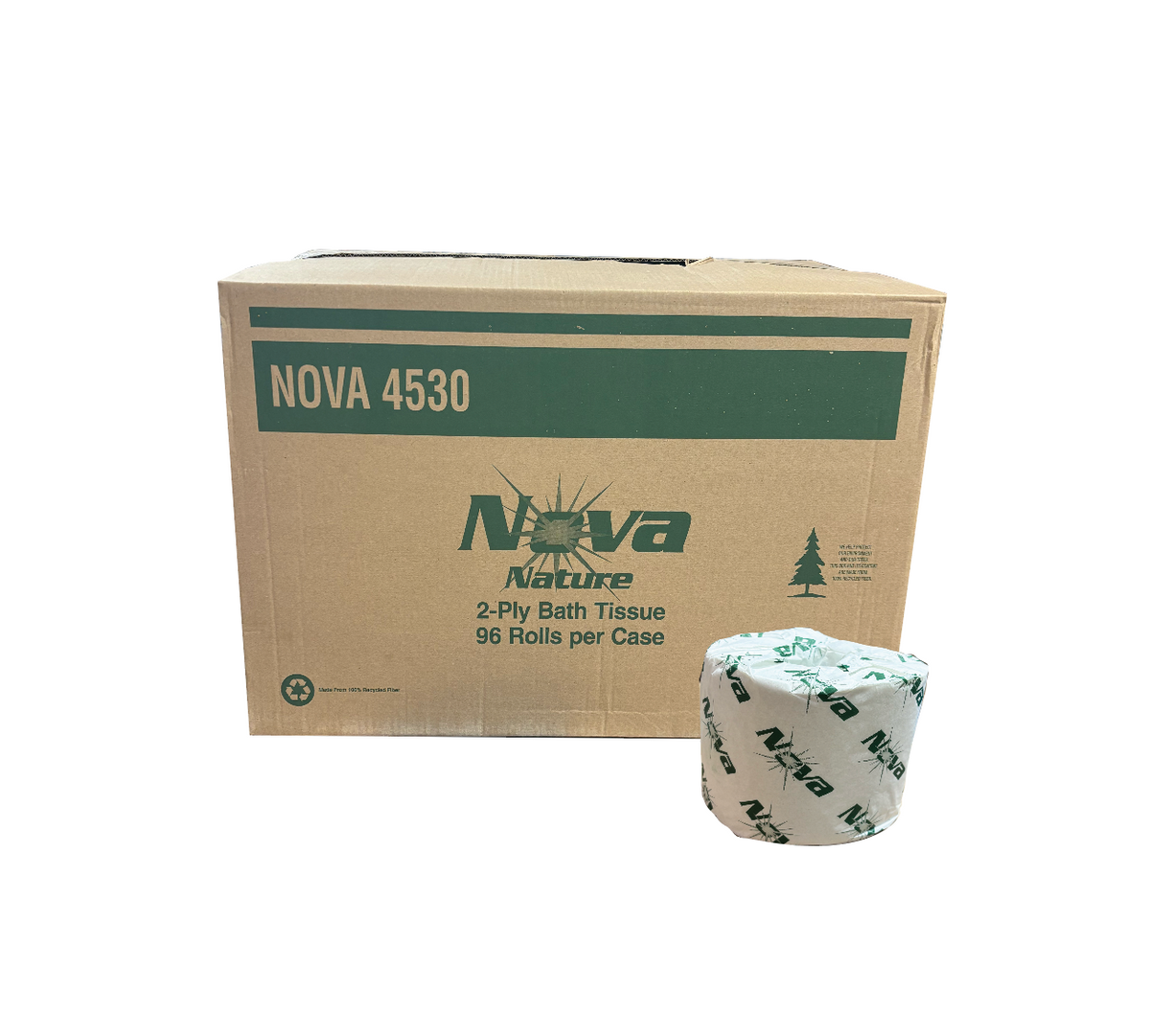 Nova Toilet Tissue Individually Wrapped 2ply 4.5 x 3" 96 roll/c ...